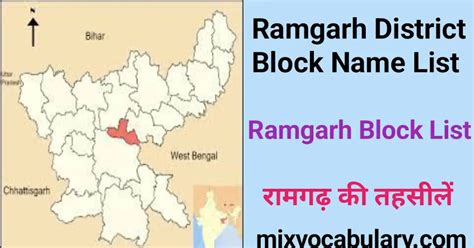 All Ramgarh District Tehsil Name List रामगढ़ जिले की तहसीलें