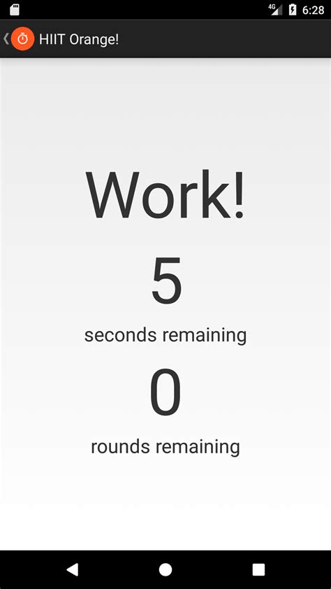 HIIT Orange Workout Interval Timer App On Amazon Appstore