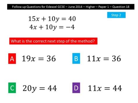 Edexcel Gcse Maths Simultaneous Equations Questions Tessshebaylo
