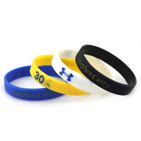 4pcs Stephen Curry Wrist Band Basketball Sports Bracelet Silicone Strap