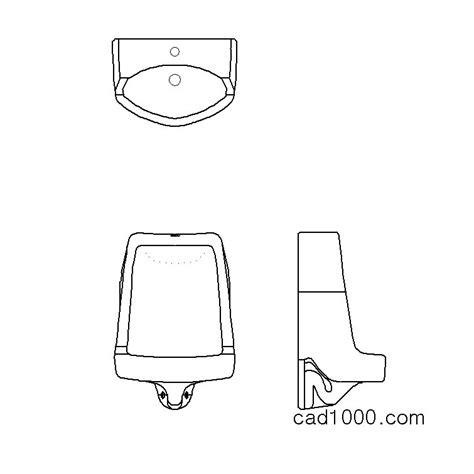 화장실 소변기 세트 평면 입면 소스 B Ur Sa020 Library Magnicad Cad Block Free Download