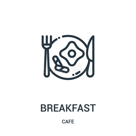 Breakfast Icon Vector From Cafe Collection Thin Line Breakfast Outline