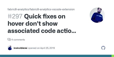 Quick Fixes On Hover Dont Show Associated Code Actions However Click