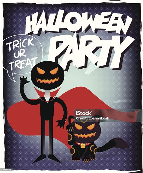 Poster Pesta Halloween Kartu Ucapan Ilustrasi Stok Unduh Gambar