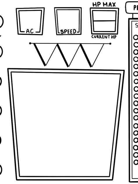 Simple Bold Dnd Character Sheet Printable Etsy