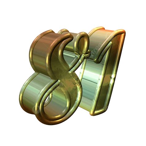 Number 3d Gold Vector Png Images Gold Mixed With Green In 3d Numbers