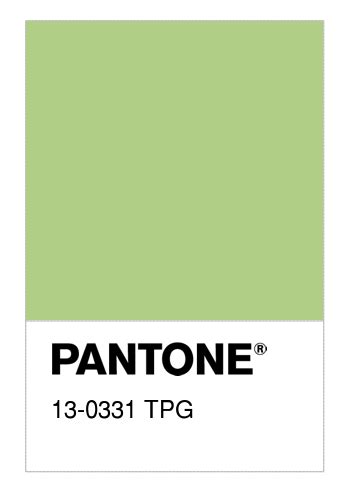 Colore Pantone® 13 0331 Tpg Sap Green Numerosamenteit