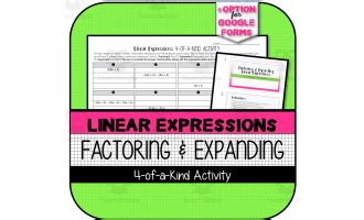 Simplifying Linear Expressions Of A KIND Activity By Teach Simple