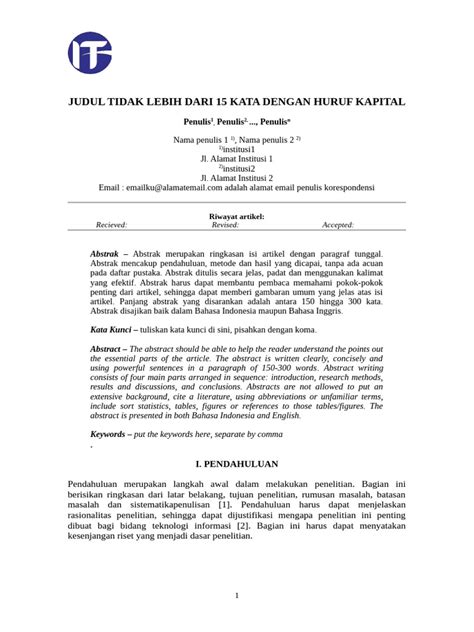 Template Jurnal It Explore Pdf