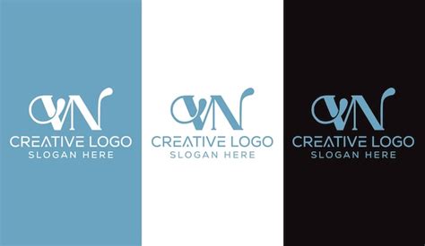 Lettre Initiale Vn Logo Design Monogramme Créatif Moderne Signe Symbole
