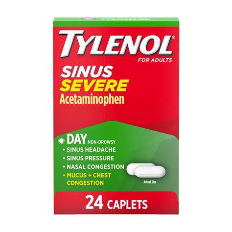 Buy Tylenol Sinus Severe Non Drowsy Day Cold And Flu Relief Caplets 24