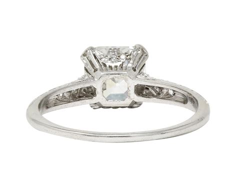 Tiffany And Co Art Deco 188 Ctw Asscher Cut Diamond Platinum