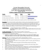 Cnur Db F Syllabus Final Pdf Toronto Metropolitan