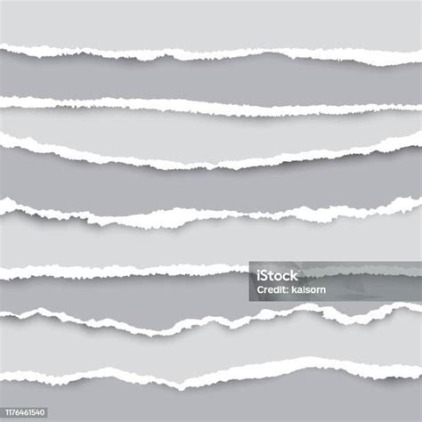 여러 크기의 찢어진 종이 조각 세트 모든 디자인에 대한 배경 및 텍스트 추가로 사용됩니다 0명에 대한 스톡 벡터 아트 및 기타 이미지 Istock