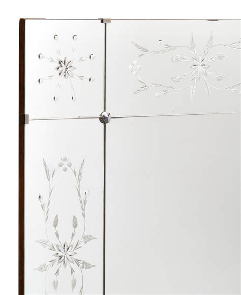 Art Deco Period Etched Mirror For Sale At 1stdibs