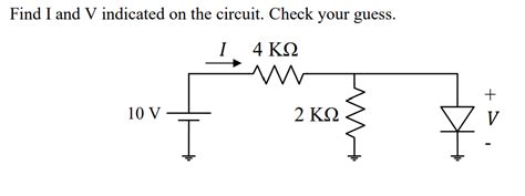 Solved Find I And V Indicated On The Circuit Check Your Chegg