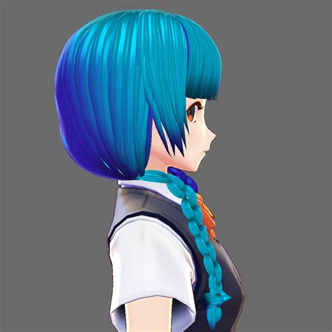 三つ編みおさげ【vroidstudioベータ版 ヘアプリセット】 Ruliyna Shop Booth