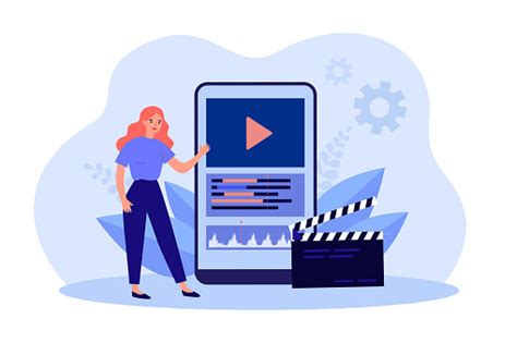 휴대 전화 화면에 제어 사운드 응용 프로그램을 가진 여자 인공지능에 대한 스톡 벡터 아트 및 기타 이미지 인공지능 팟캐스팅