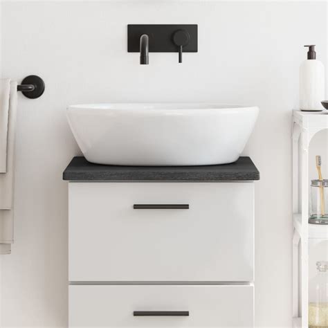 Maison Exclusive Comptoir de salle de bain marron foncé 40x40x2 cm bois