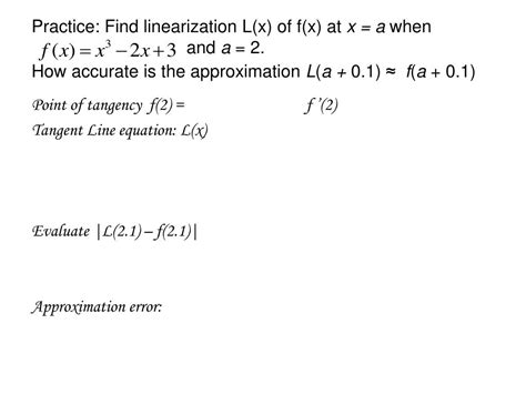 Ppt Linearization Newtons Method Powerpoint Presentation Id