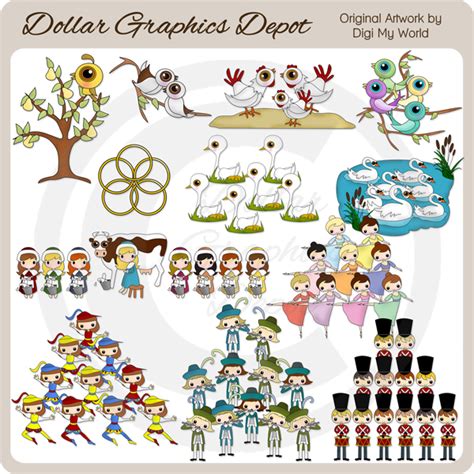 12 Days Of Christmas Clip Art Free