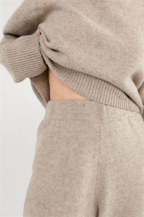 Two Piece Knitted Set For Women Matching Pants And Sweater Set
