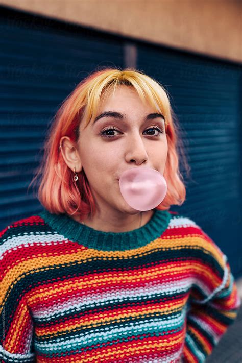 Gen Z Woman Chewing Gum By Lucas Ottone
