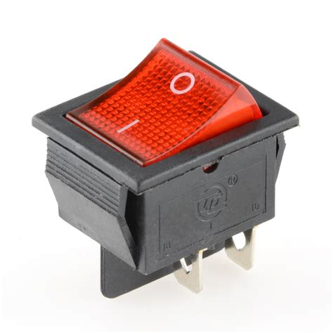 KCD4船型开关船形翘板电源按钮31 25mm带灯2档4脚 3档6脚16A 250V 虎窝淘