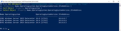 Powershell Retrieve List Of Domain Computers By Operating System Sid