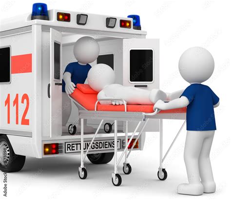 3d Männchen Rettungsdienst ilustración de Stock Adobe Stock