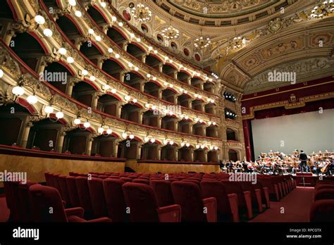 Interior View Of The Stage Of The Teatro Massimo Dedicated To Vincenzo