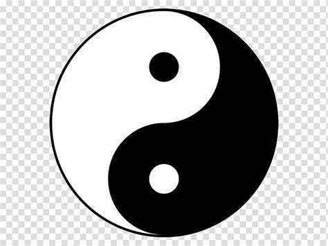 Yin Yang Decorative Symbol Hand Drawn Vintage Style Design Clip Art