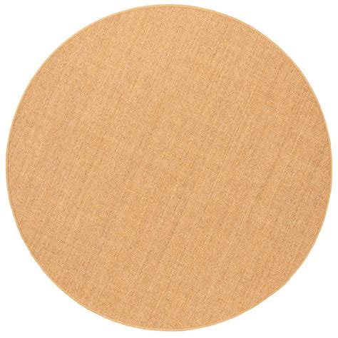 Tapis Astra en sisal tissé en fibres naturelles rond couleur nature beige