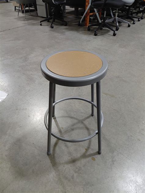 Alera Industrial Metal Shop Stool Backless Supports Up To 300 Lb 24