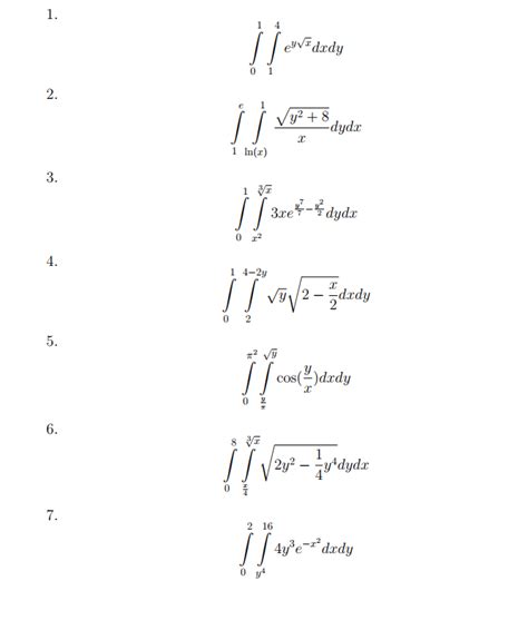 solved integral 1 0 integral 4 1 e y squareroot x dx dy
