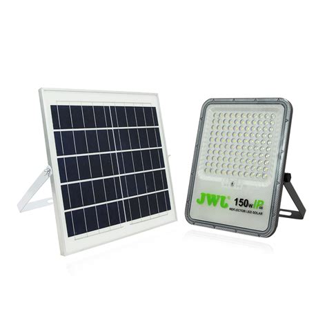 Reflector Led Para Exterior Con Panel Solar 150w Luz Blanca Jwj