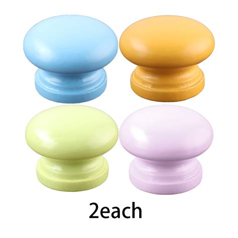 Hibibud 8pcs Cabinet Knobsmodern Kitchen Hardware Drawer Pulls And Knobsmushroom Wooden Handle