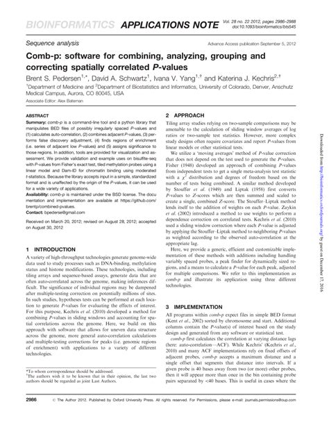 Pdf Comb P Software For Combining Analyzing Grouping And