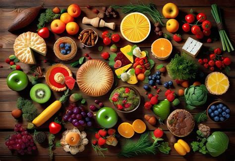 Premium Photo Exploring A Luscious 3d Tapestry Of Food Delights