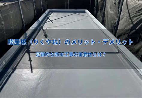 陸屋根（りくやね）のメリット・デメリット｜定期的な防水工事の重要性とは？