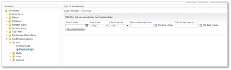 The Simple Way To Clear Your Umbraco Logs And Media Without Database