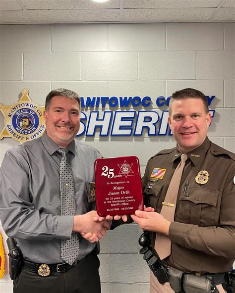 Manitowoc County Sheriffs Office Major Celebrates 25 Years Seehafer News