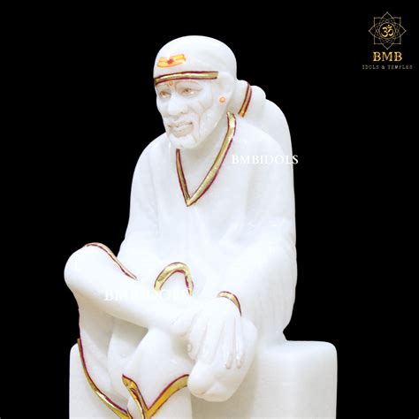 Shridi Sai Baba Marble Statue Made In Makrana Marble In 10inchn