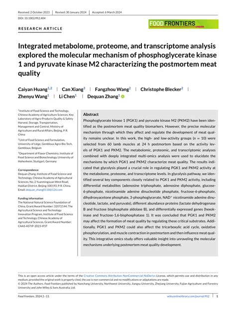 Pdf Integrated Metabolome Proteome And Transcriptome Analysis