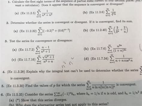 Solved 1 Calculate The First Eight Terms Of The Sequence Of