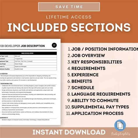 Web Developer Job Description Template Probiztemplates
