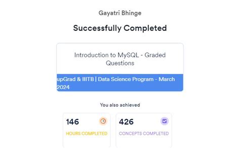 Mysql Module Helps Me Manage Data Effectively Gayatri Bhinge Posted
