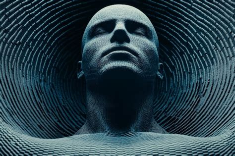 Computational Cognition Electrocorticography And Neuroinformatics Monochrome Face With Digital