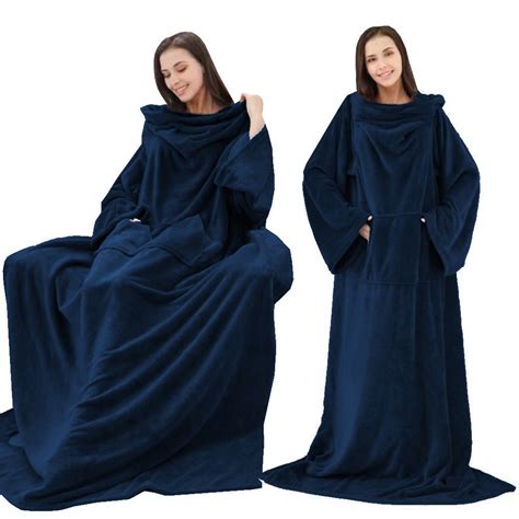 KOC Z RĘKAWAMI CIEPŁY SZLAFROK BLUZA OVERSIZE 2W1 13128931658 Allegro pl