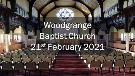 Woodgrange Baptist Church Sunday Service Youtube